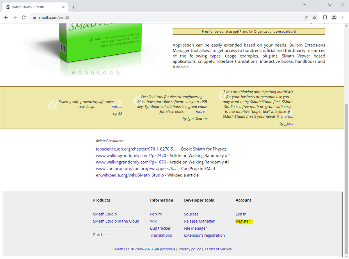 SMath Self-registration - SMath Wiki